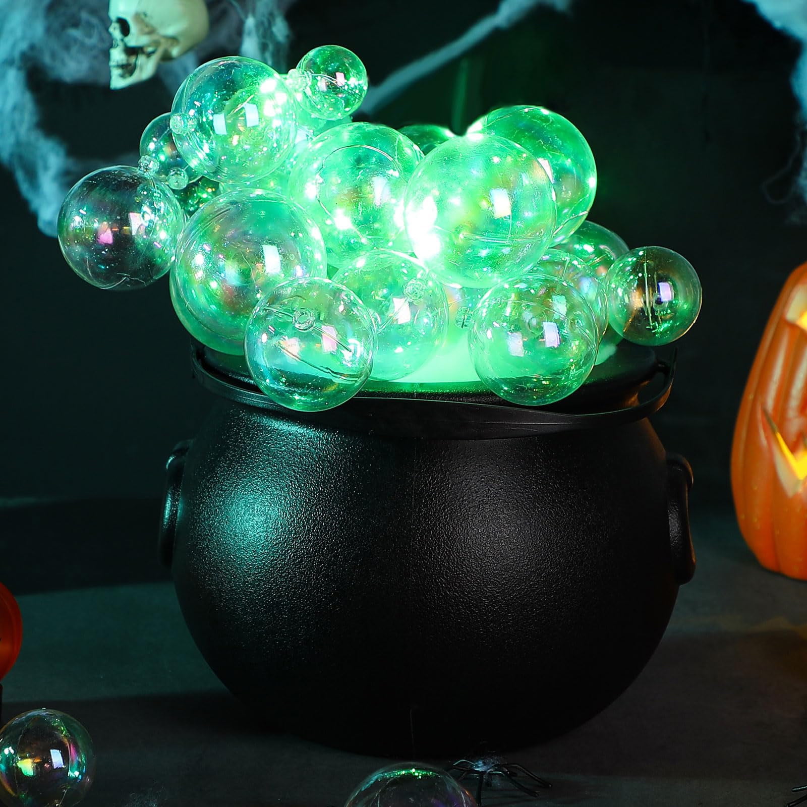 Harliver Halloween Bubble Cauldron DIY Set, 7.6" Black Plastic Witches ...