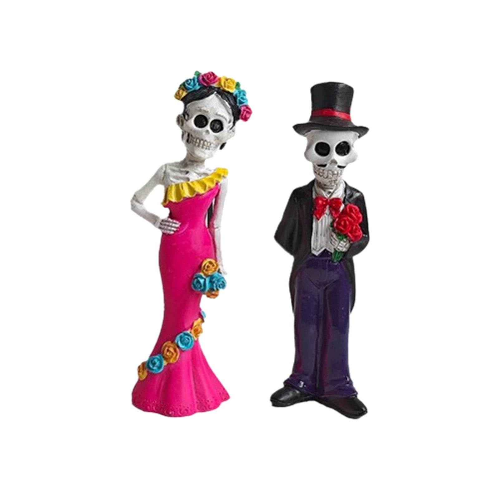 Harliver Halloween Skeleton Bride and Groom - Halloween Skull Resin ...