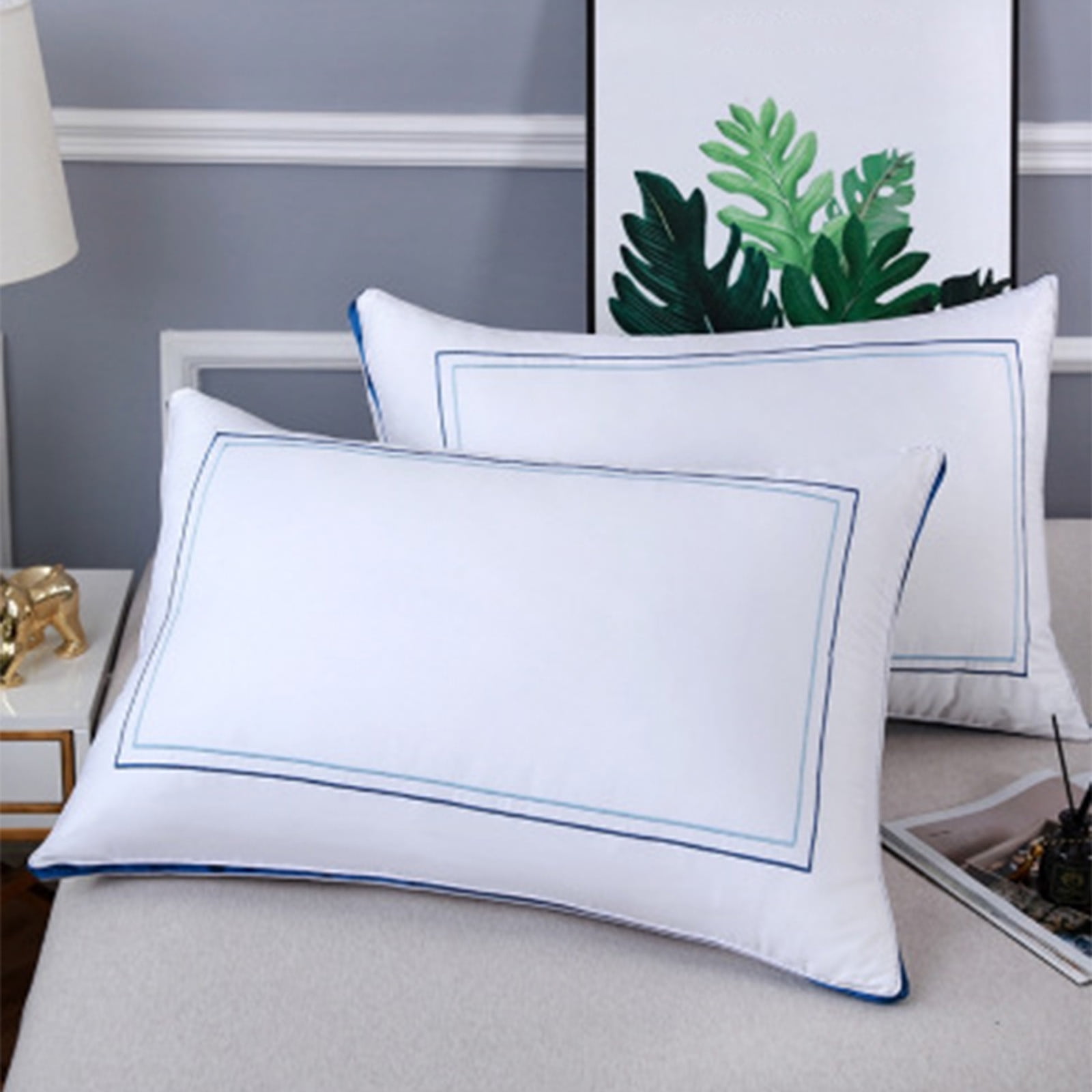 Harliver Luxury Comfy Hotel Collection Bed Pillows for Sleeping, Firm ...