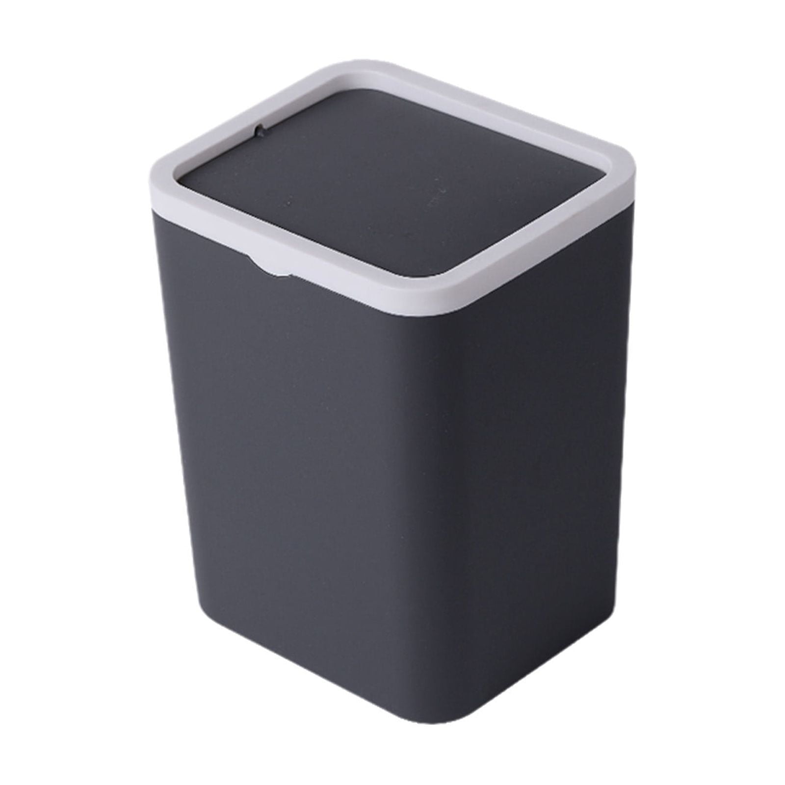 Harliver Mini Desktop Trash Can with Lid, Small Square Countertop ...