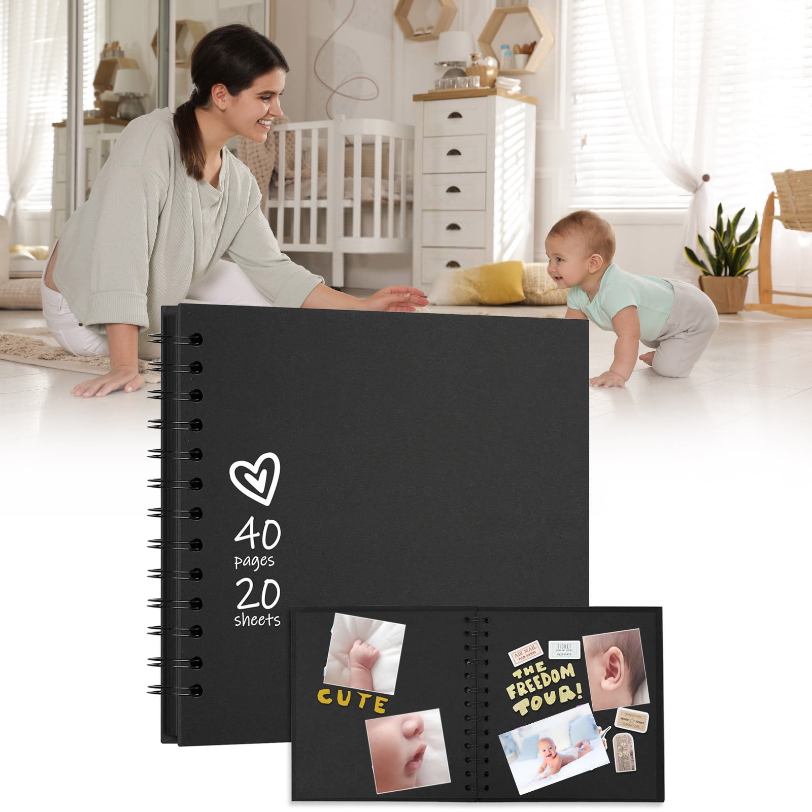 Harliver Scrapbook Photo Album Paper Pages DIY, Scrapbook Album Wedding ...