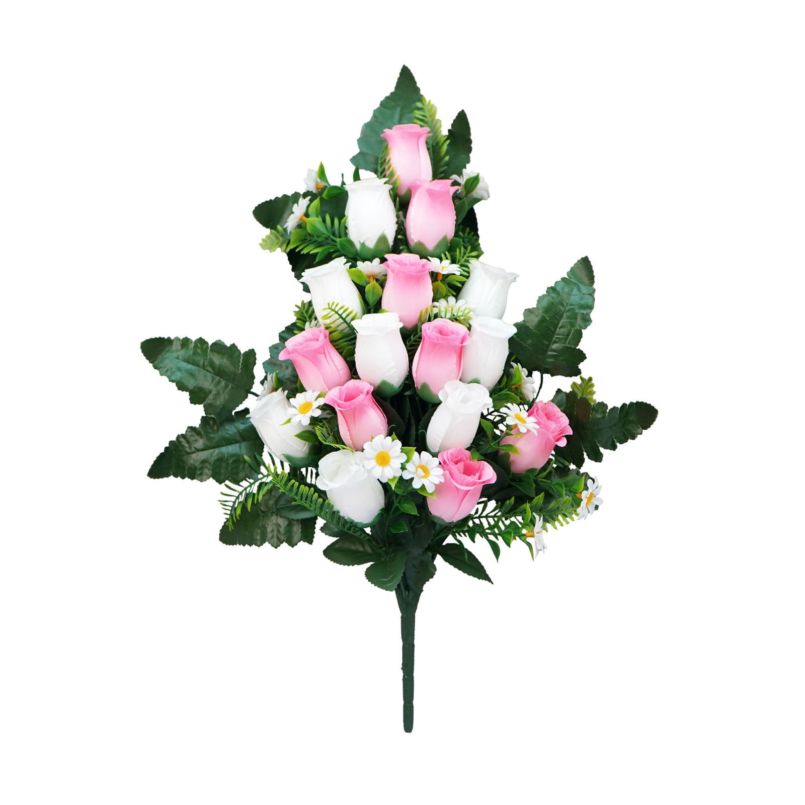 Harliver Simulated Two-Color Rose Bouquet – Handcrafted Silk Fan-Shaped ...