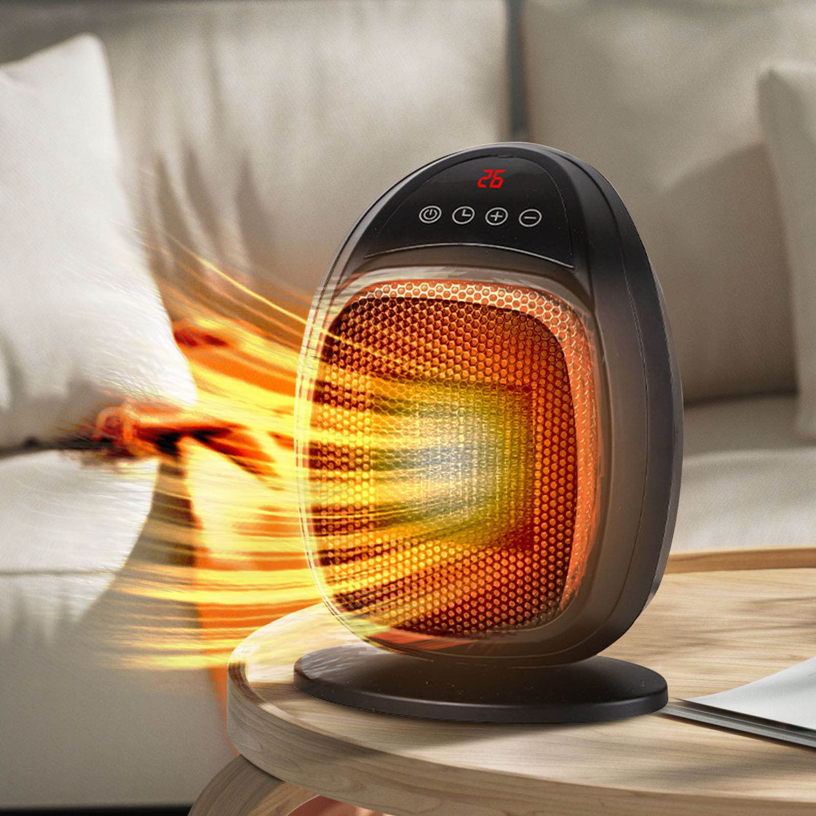 Harliver Space Heater, 1500W Electric Heaters Indoor Portable with ...