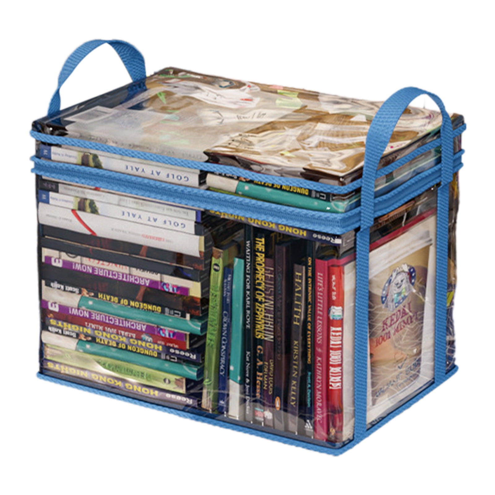 Harliver Transparent Storage Box, Student Book Storage Bag, Clear Book ...