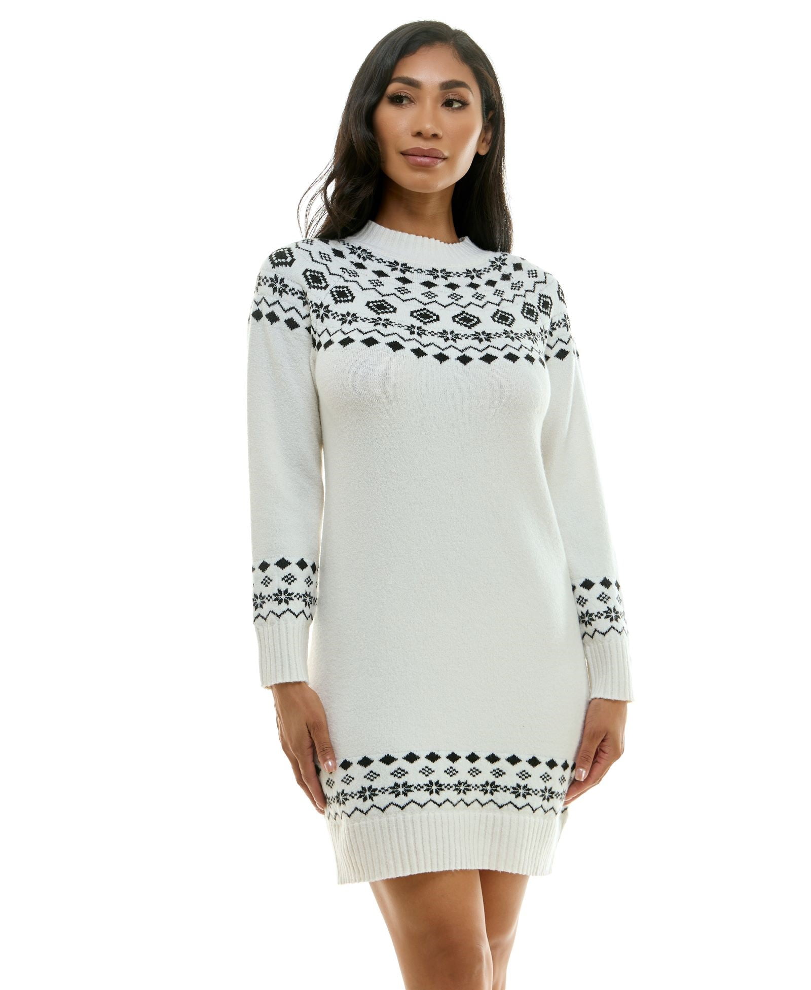 Harlow & Rose Fair Isle Jacquard Sweaterdress (Women ) - Walmart.com