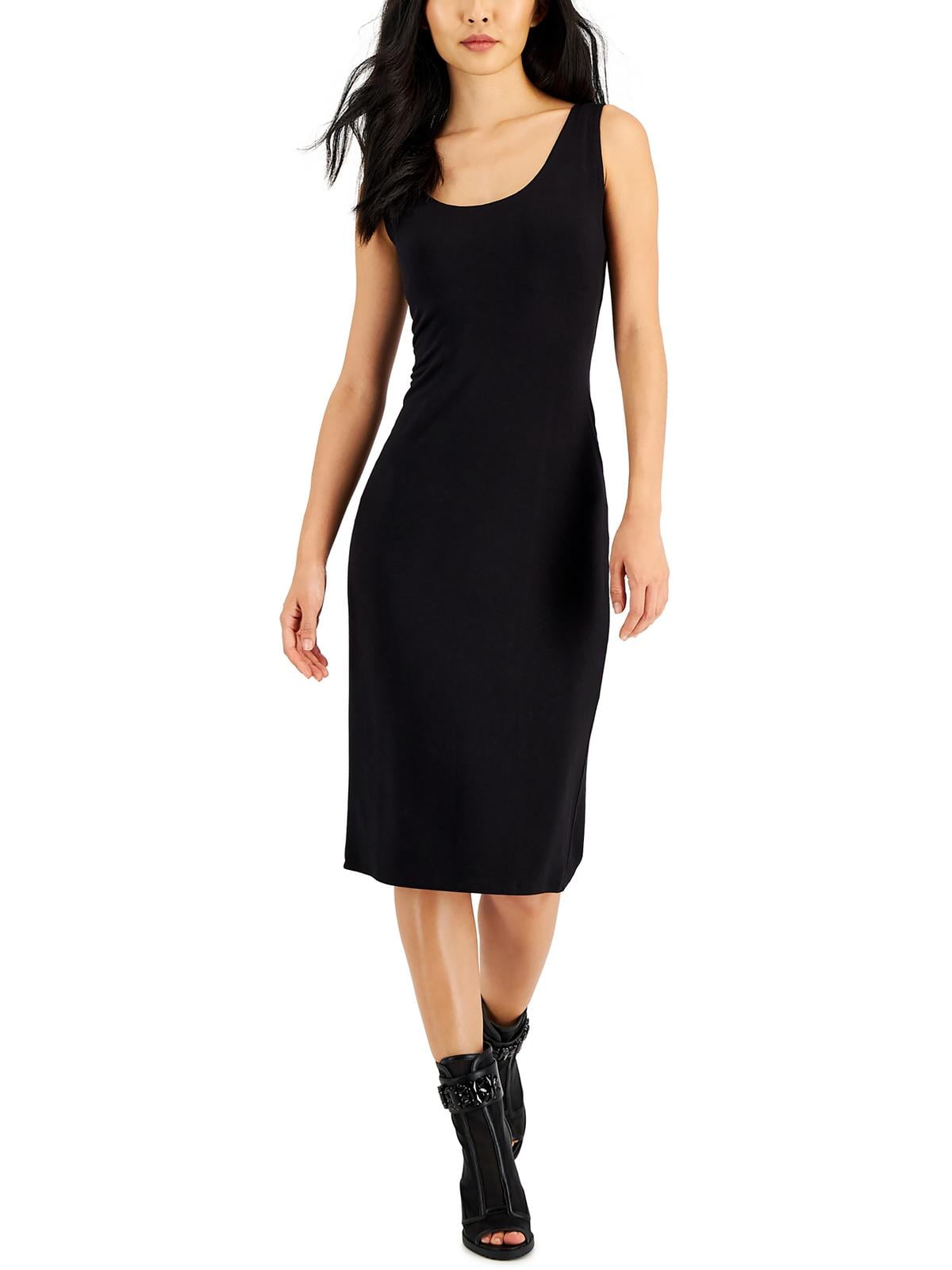 Harlow & Rose Womens Petites Scoop Neck Lined Bodycon Dress - Walmart.com