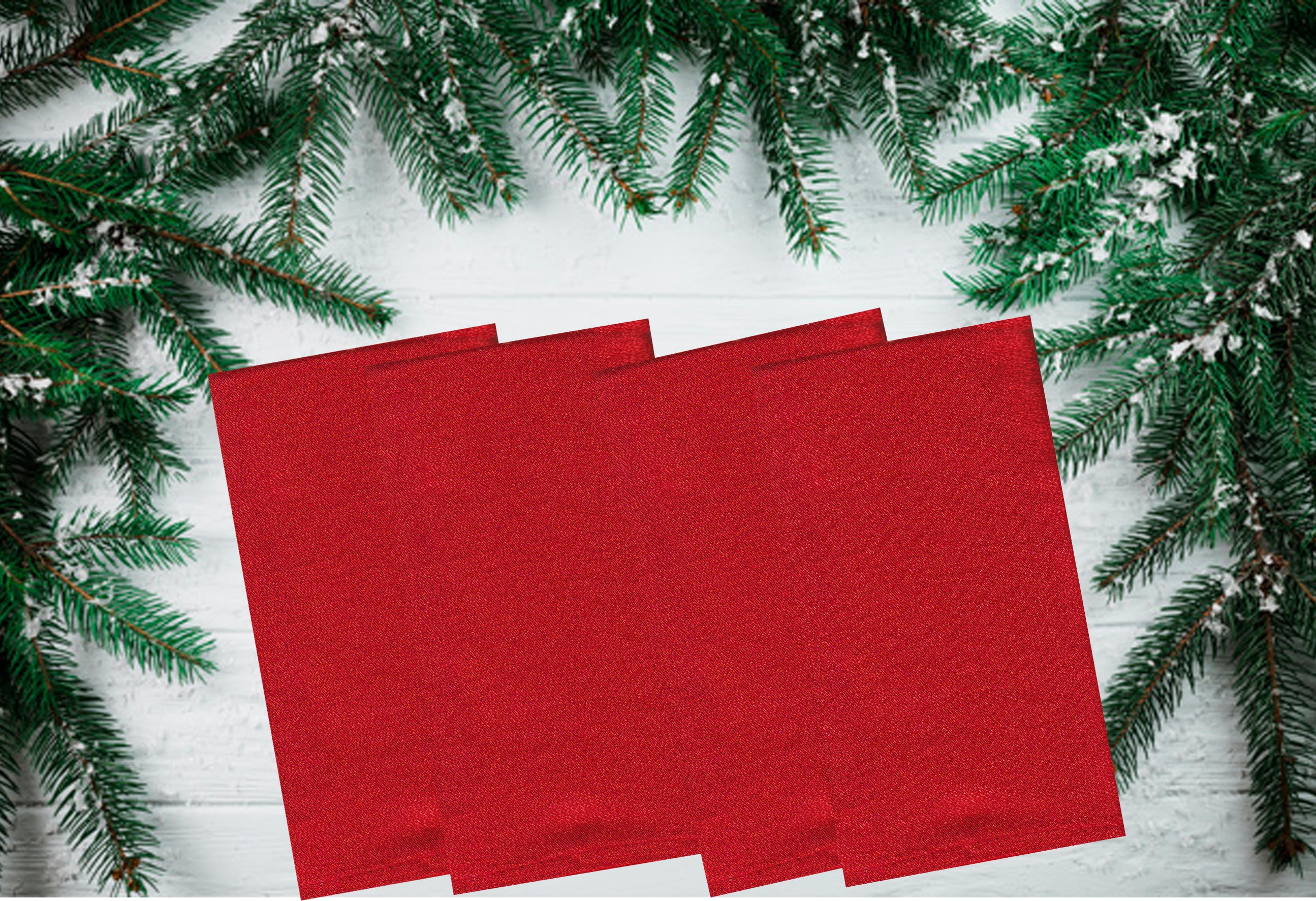 Harman Red Dinner Napkins, Luxe Metallic Glitter Fabric 4-Pack ...