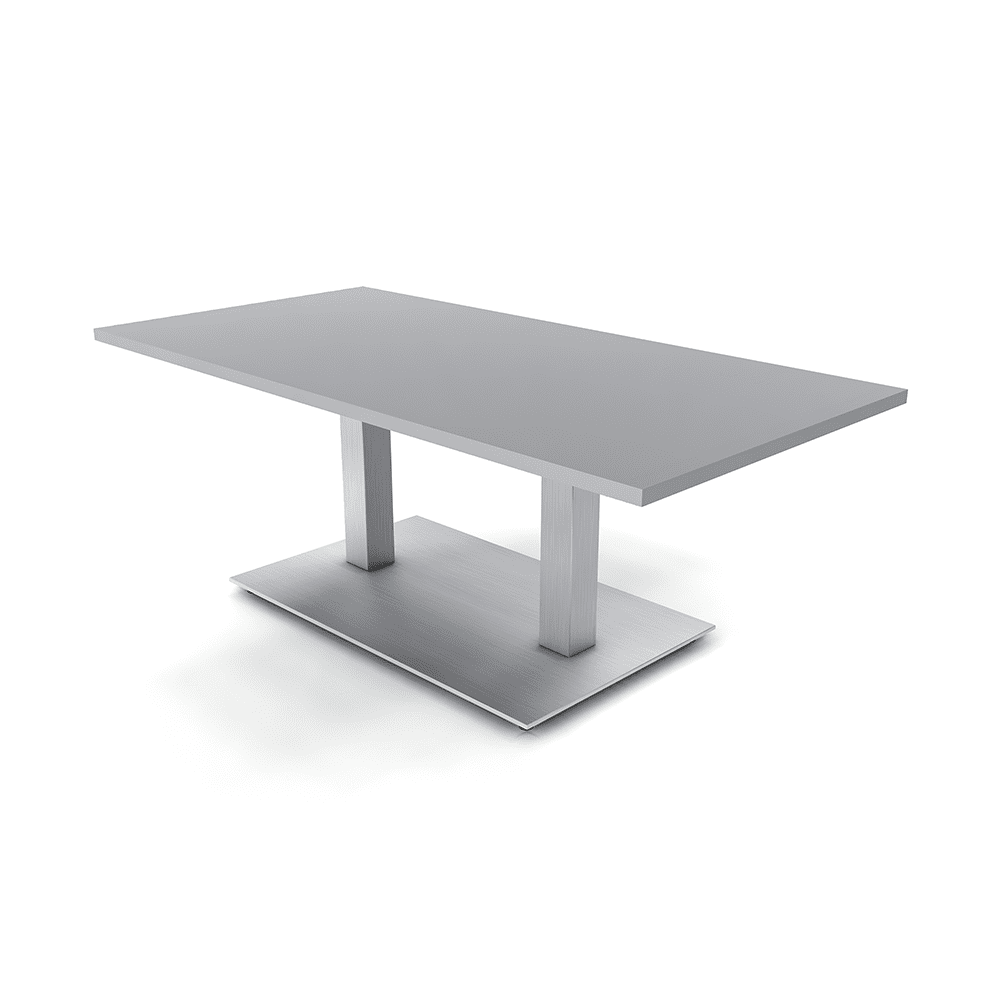 Harmon Series 5Ft Small Rectangular Coffee Table Square Metal Base ...