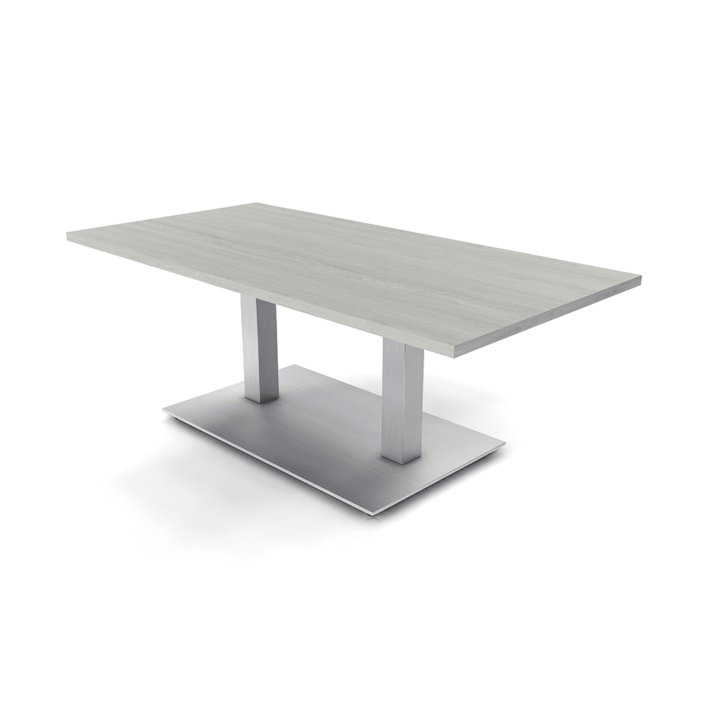 Harmon Series 5Ft Small Rectangular Coffee Table Square Metal Base ...