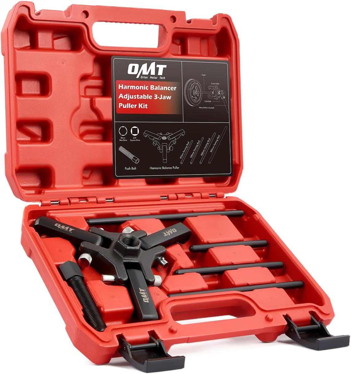 Harmonic Balancer Puller Kit, Adjustable 3-Jaw Puller Set for Removing ...