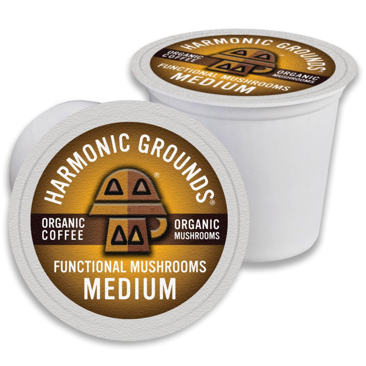 Harmonic Grounds Organic Mushroom Coffee Pods - Medium Roast Coffee ...