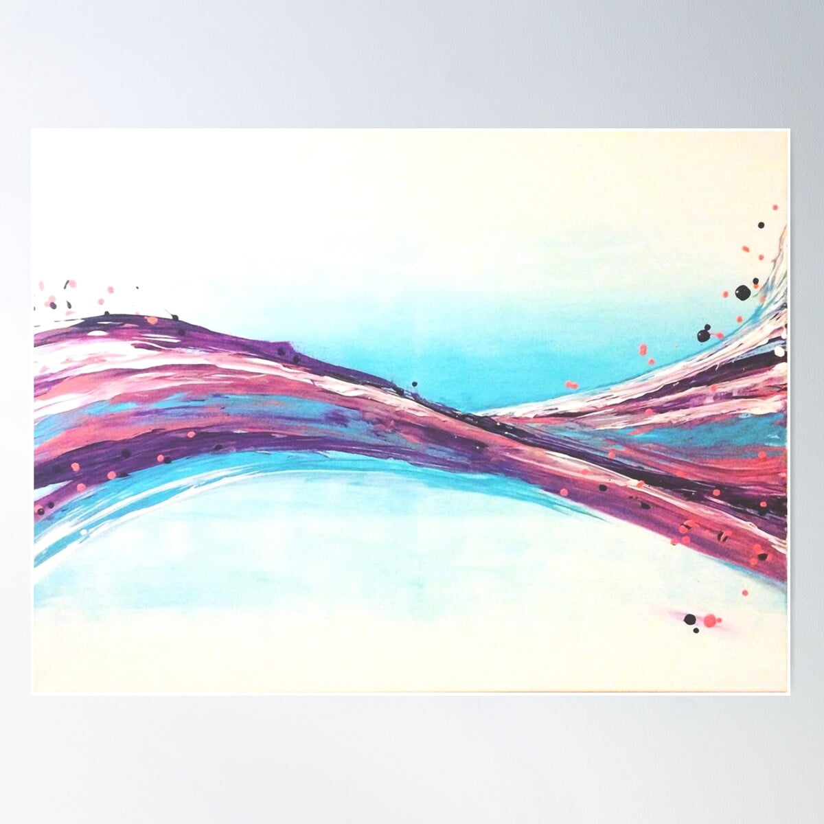 Harmonic Wave Poster Wall Art, Modern Wall Decor For Living Room ...