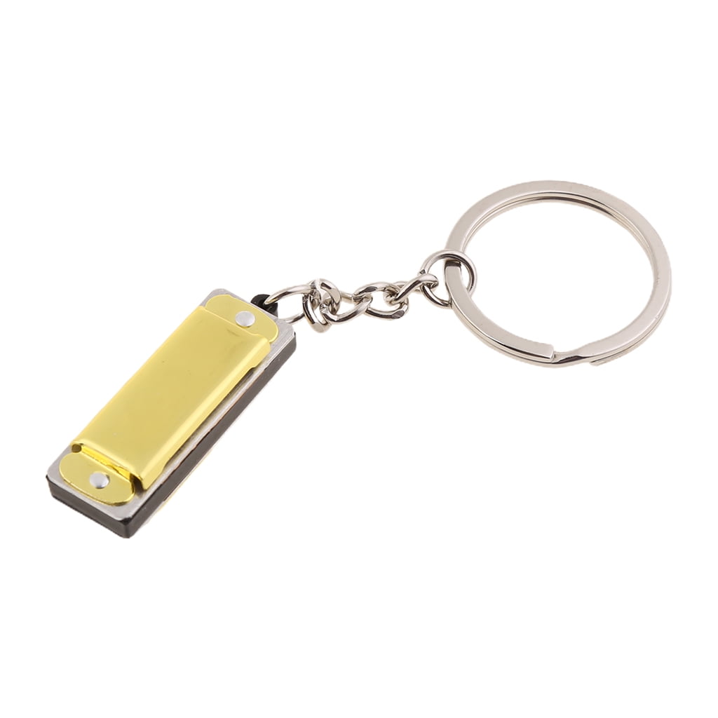 Harmonica 8 Tone 4 Holes Harmonica Keychain for ,for Chain for rings ...