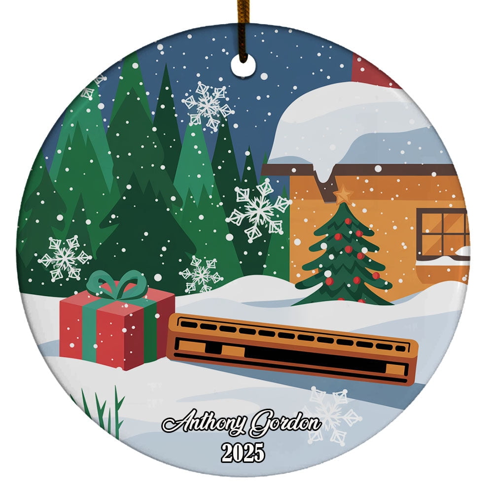 Harmonica Musical Instrument Christmas Ornament 2025, Personalized ...