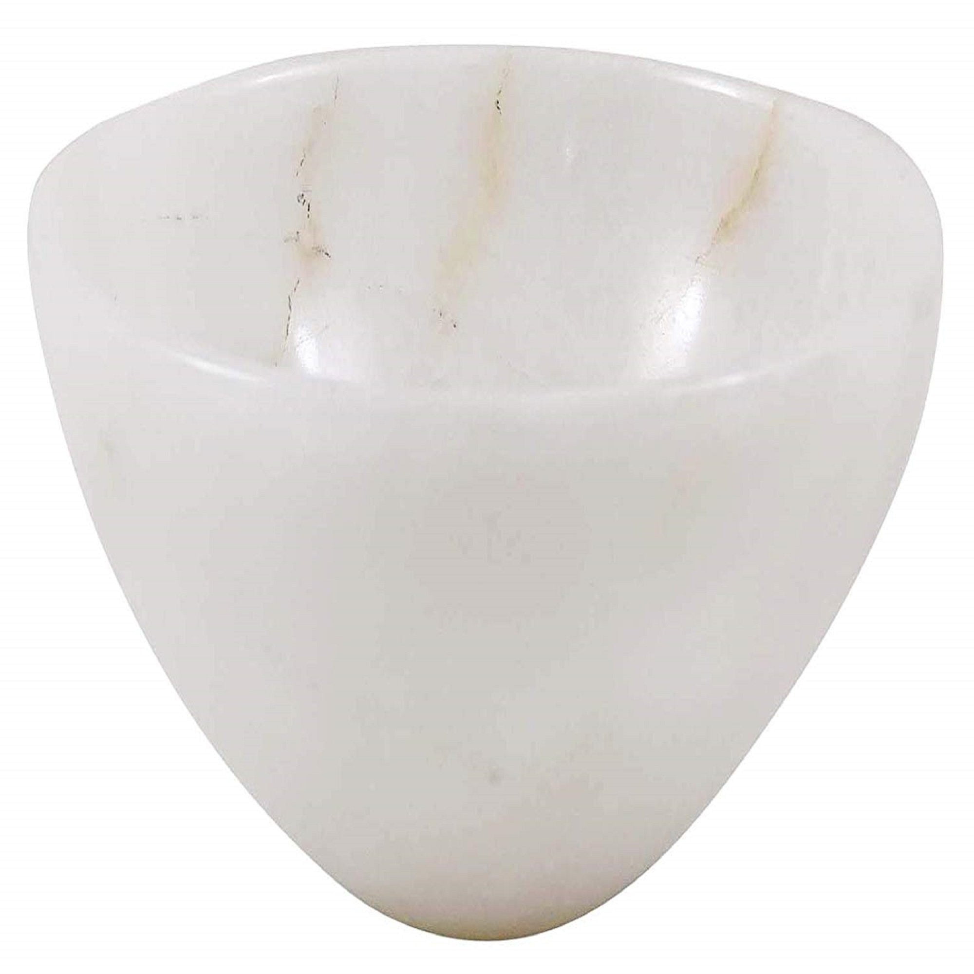Harmonize Natural Snow Quartz Stone Bowl Hand Carved Crystal Reiki ...
