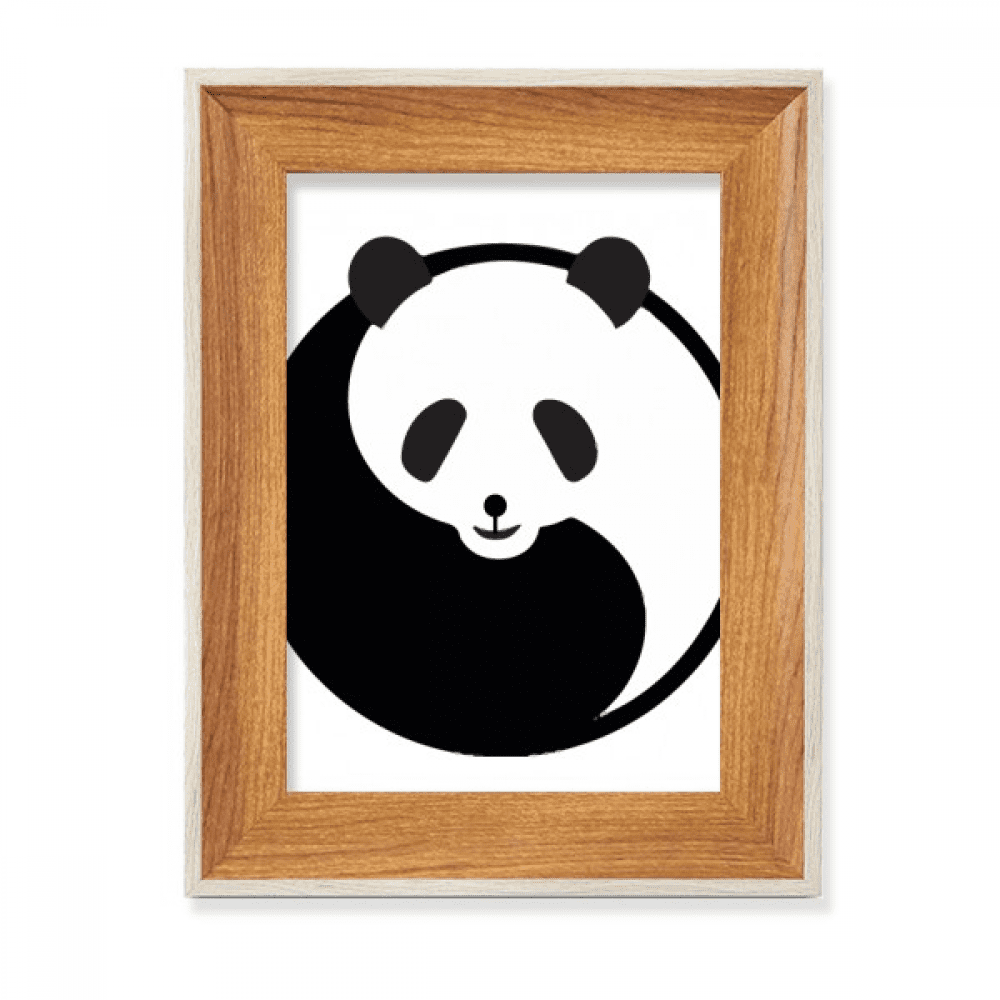 Harmonize Positive Negative Panda Surroundings Desktop Wooden Photo ...