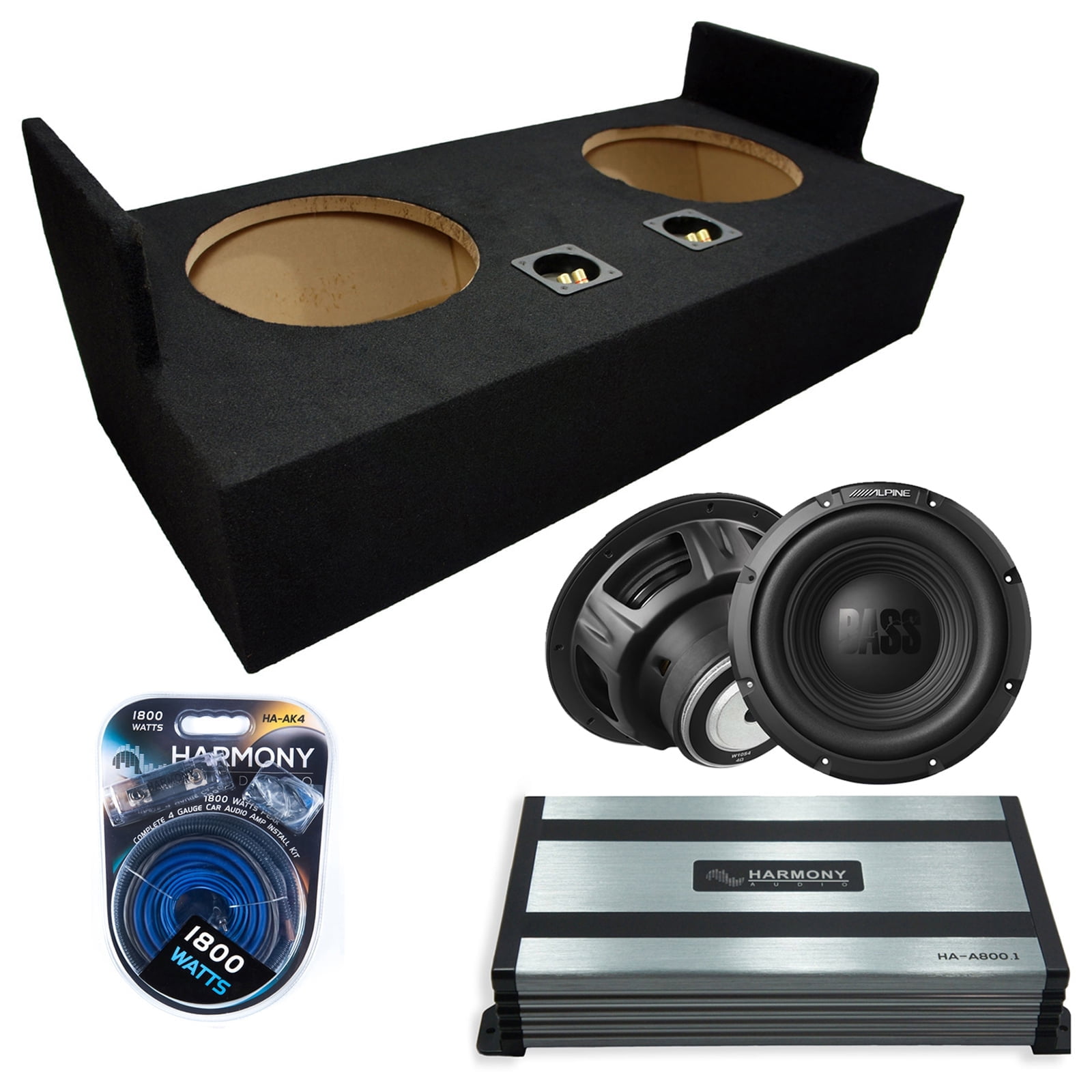 Harmony Audio Alpine fits 83-12 Ford Ranger Ext Cab W12S4 Dual 12 ...