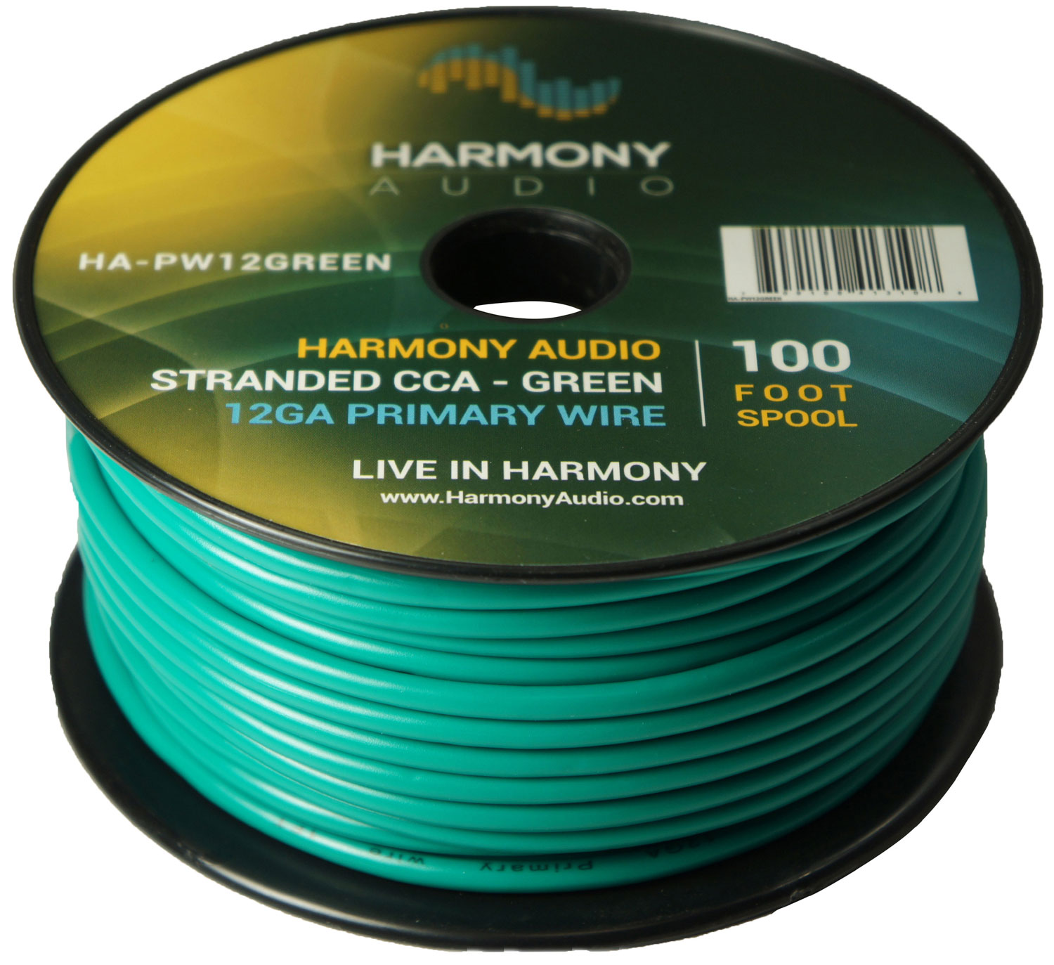 Harmony Car Primary 12 Gauge Power or Ground Wire 100 Feet Spool Green ...