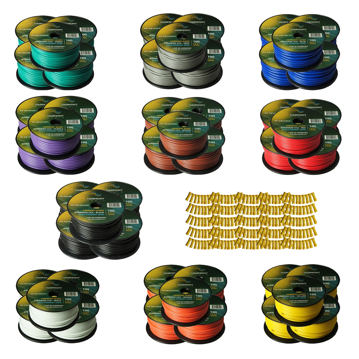 Harmony Car Primary 12 Gauge Power or Ground Wire 5000 Feet 50 Rolls ...