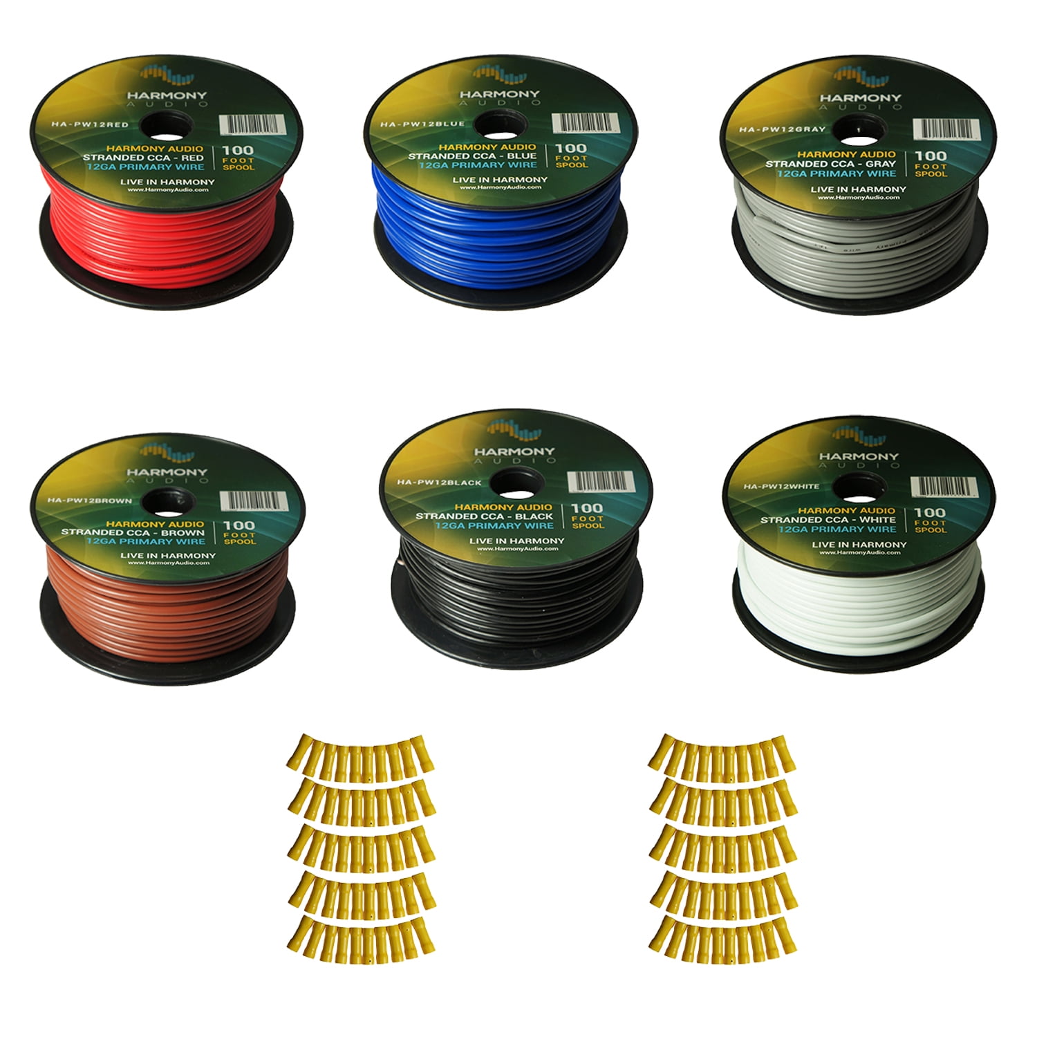 Harmony Car Primary 12 Gauge Power or Ground Wire 600 Feet 6 Rolls ...