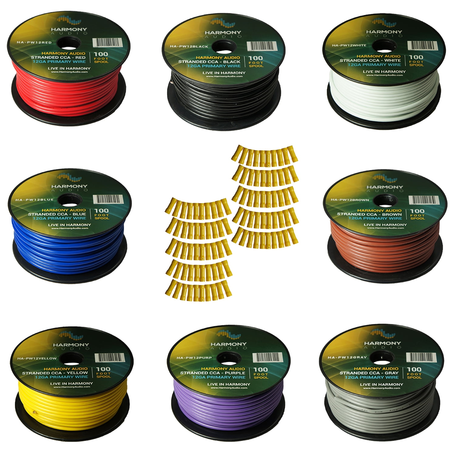 Harmony Car Primary 12 Gauge Power or Ground Wire 800 Feet 8 Rolls ...
