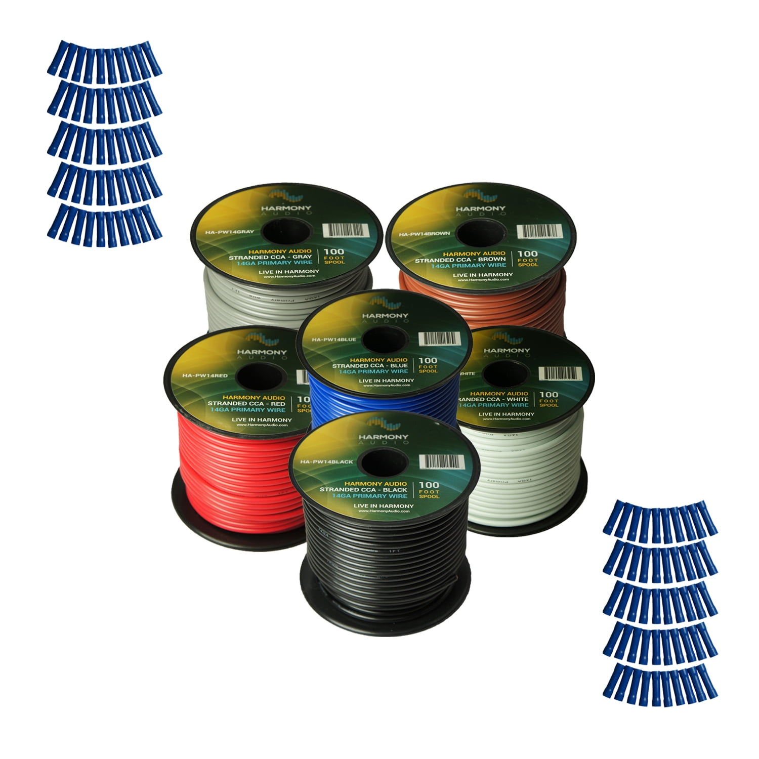 Harmony Car Primary 14 Gauge Power or Ground Wire 600 Feet 6 Rolls ...