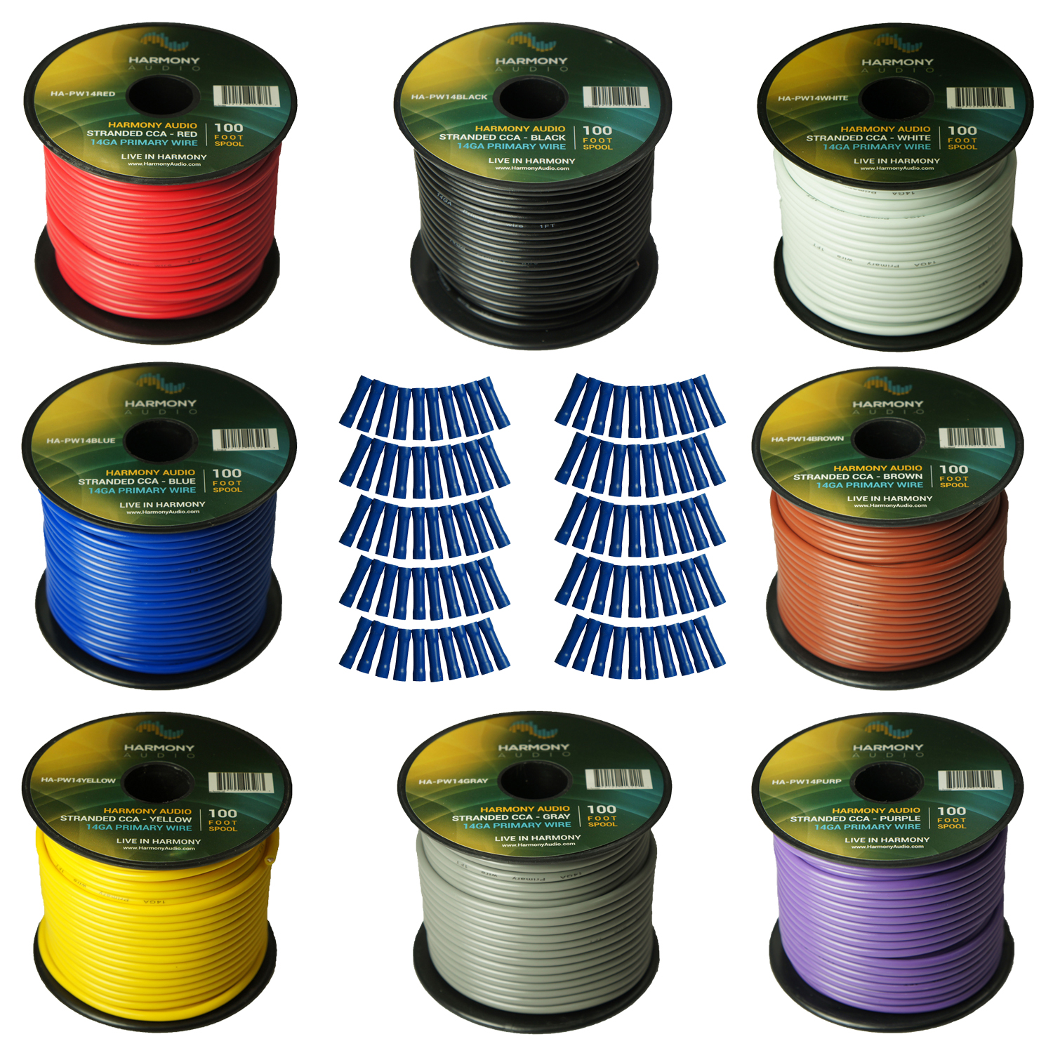 Harmony Car Primary 14 Gauge Power or Ground Wire 800 Feet 8 Rolls ...