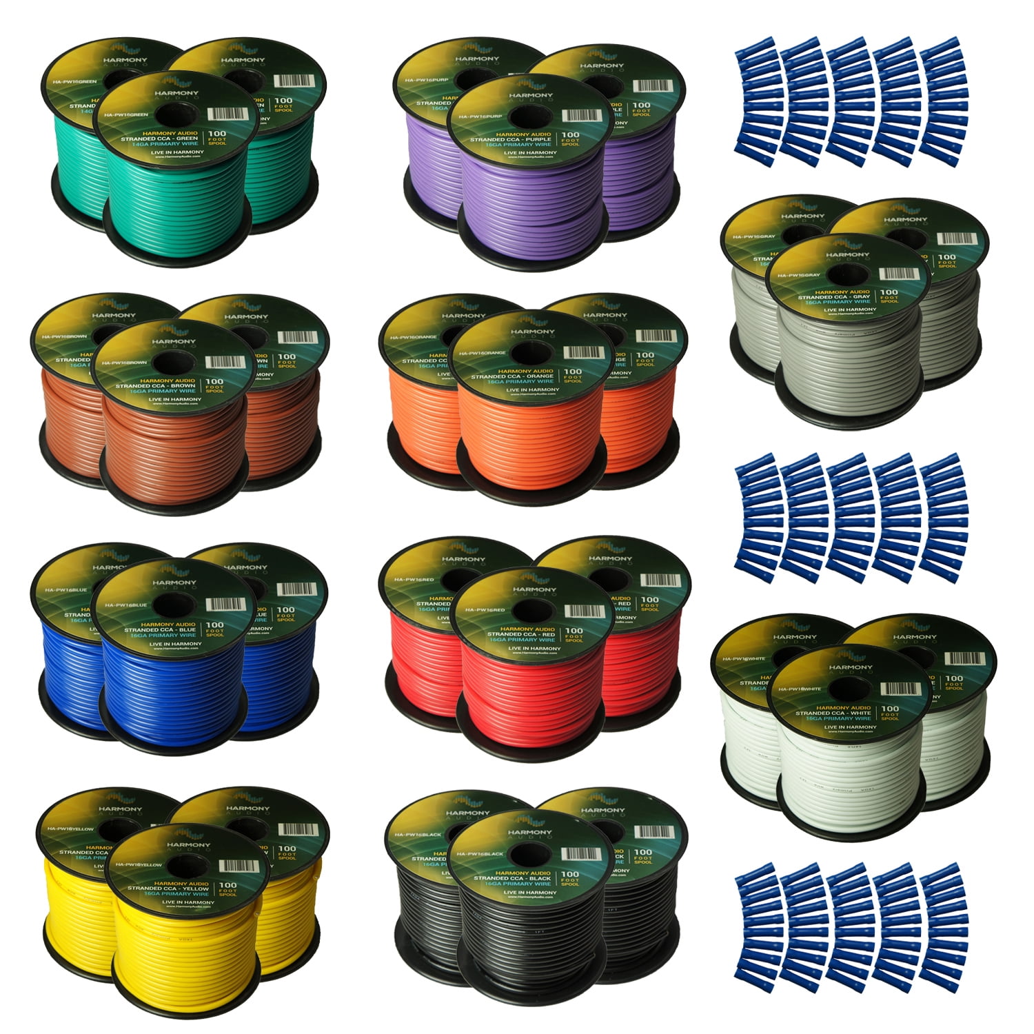 Harmony Car Primary 16 Gauge Power or Ground Wire 3000 Feet 30 Rolls ...