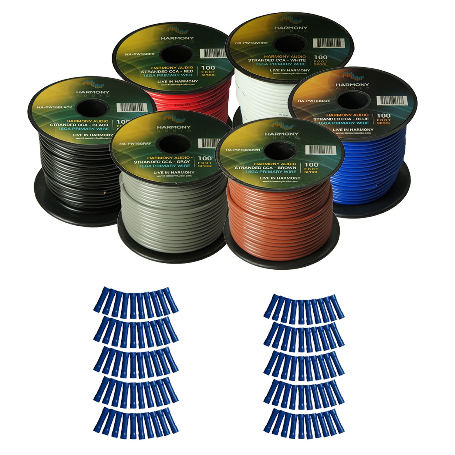 Harmony Car Primary 16 Gauge Power or Ground Wire 600 Feet 6 Rolls ...