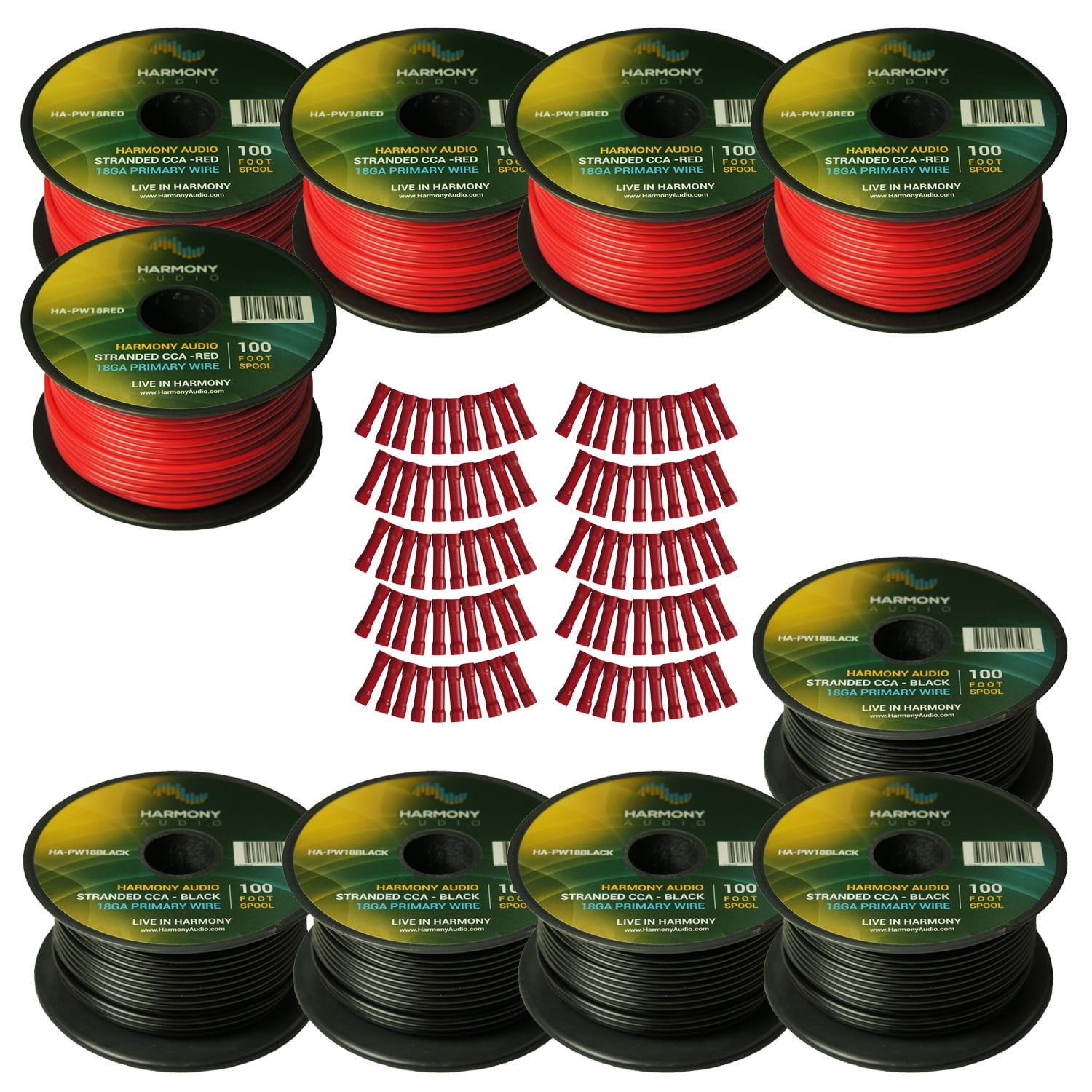 Harmony Car Primary 18 Gauge Power or Ground Wire 1000 Feet 10 Rolls ...