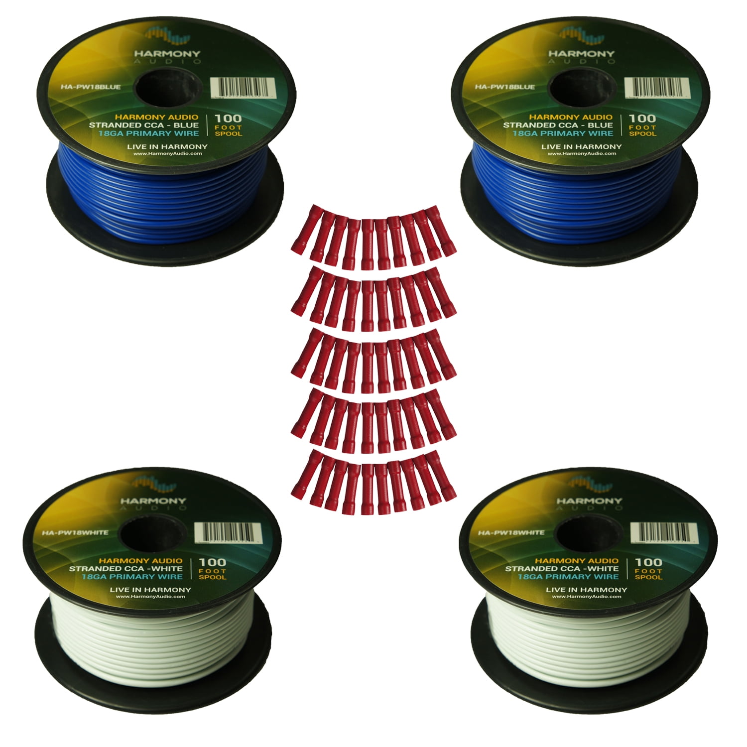 Harmony Car Primary 18 Gauge Power or Ground Wire 400 Feet 4 Rolls ...