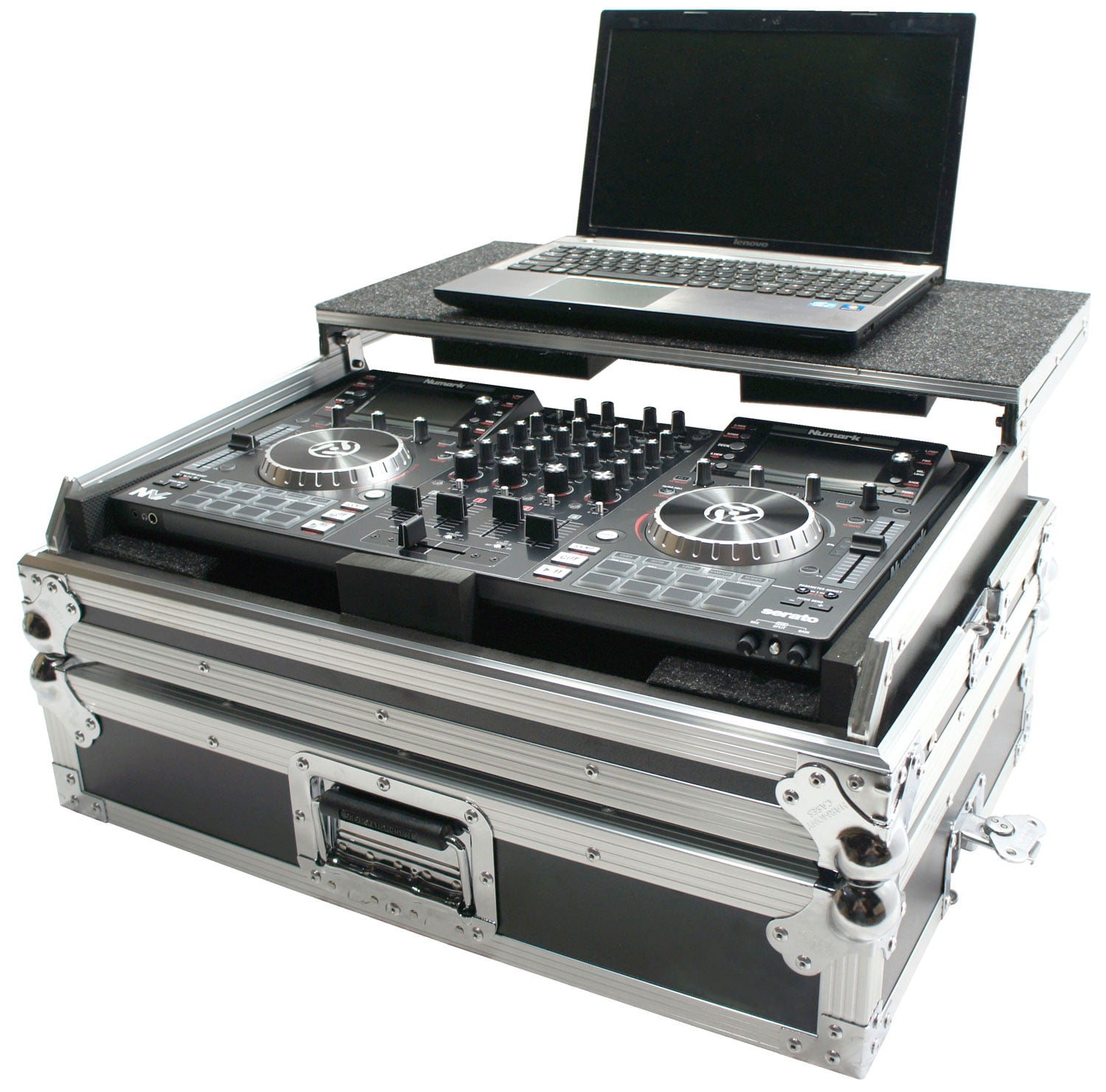 Harmony DJ Case HCNVLT Flight Glide Laptop Stand Road DJ Case Numark NV ...