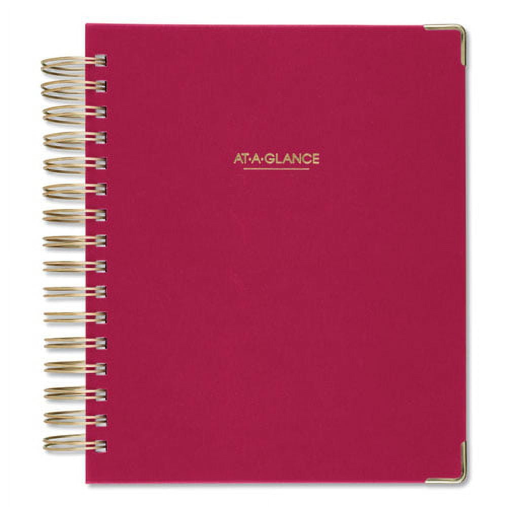 Harmony Daily Hardcover Planner, 8.75 x 7, Berry Cover, 12-Month (Jan ...