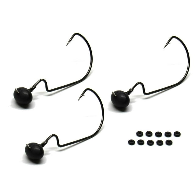 Harmony Fishing - Tungsten Swing Football Jigs [Pack of 3 w/ 10 Bait Pegs] Swinging Football ...