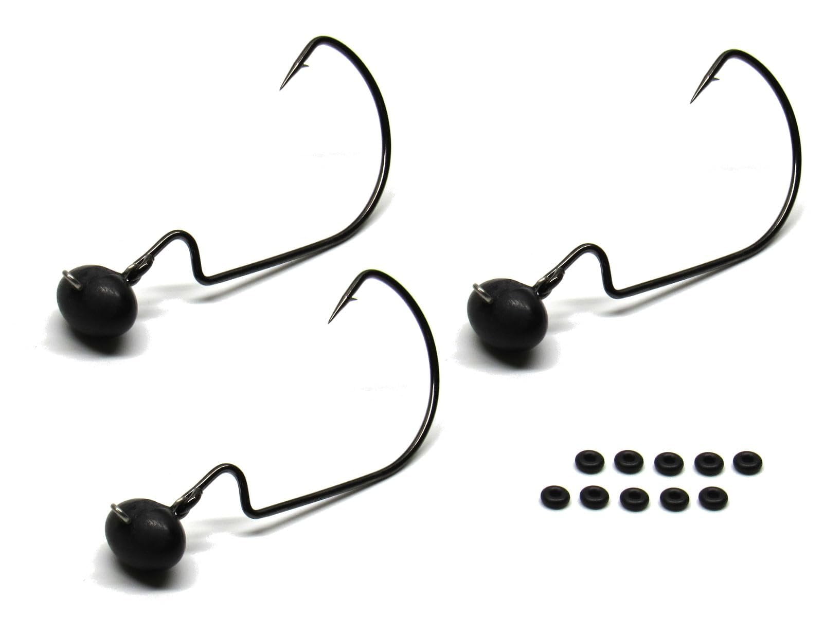 Harmony Fishing - Tungsten Swing Football Jigs [Pack of 3 w/ 10 Bait ...