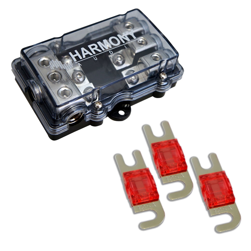 Harmony HA-MIDIFD3 Mini ANL MIDI 3-Way Fused Distribution Block & 125 ...