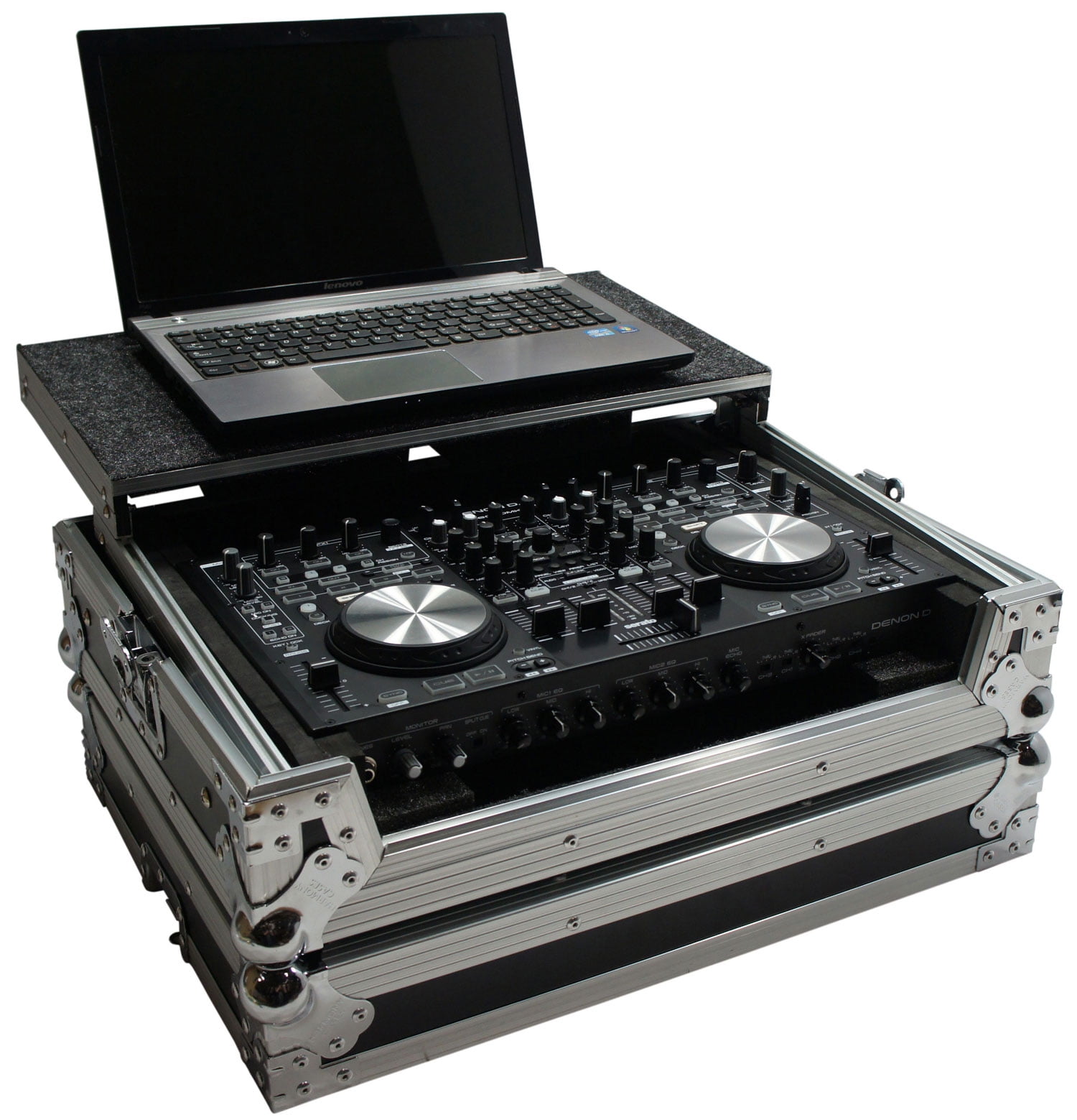 Harmony HCDNMC6000LT Flight Glide Laptop Stand DJ Case for Denon DN ...