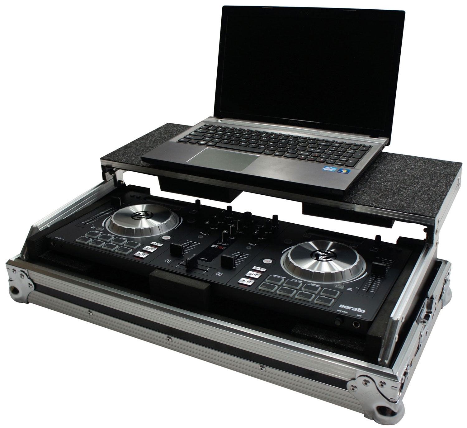 Harmony HCMIXTRACKPRO3LT Flight Laptop Stand DJ Case fits Numark ...