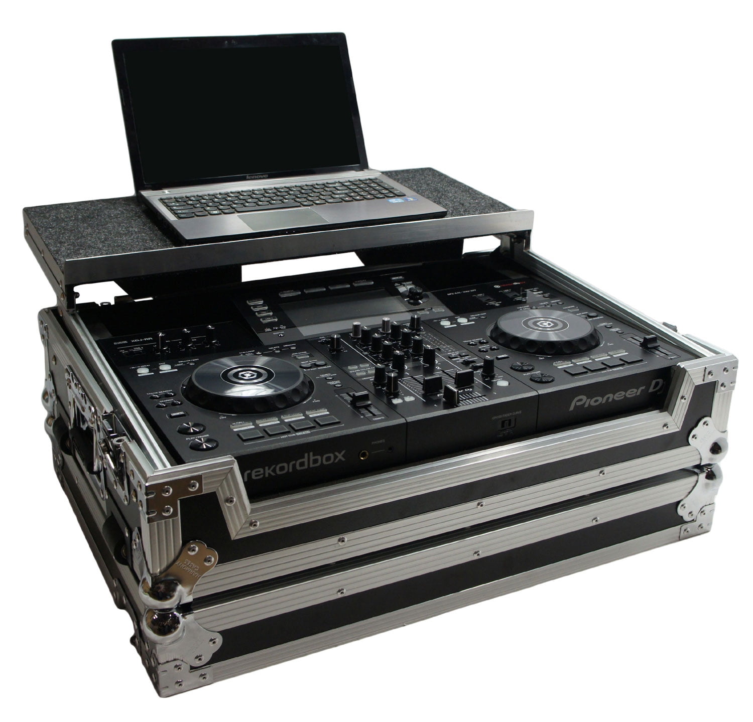 Harmony Flight Angle Glide Laptop Stand DJ 1U Rack Case Pioneer XDJ-RR ...