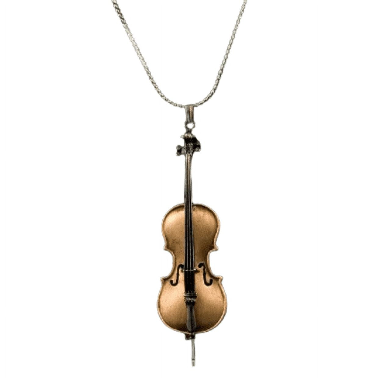 Harmony Jewelry High Quality Detailed Cello Necklace, Bronze Finish ...