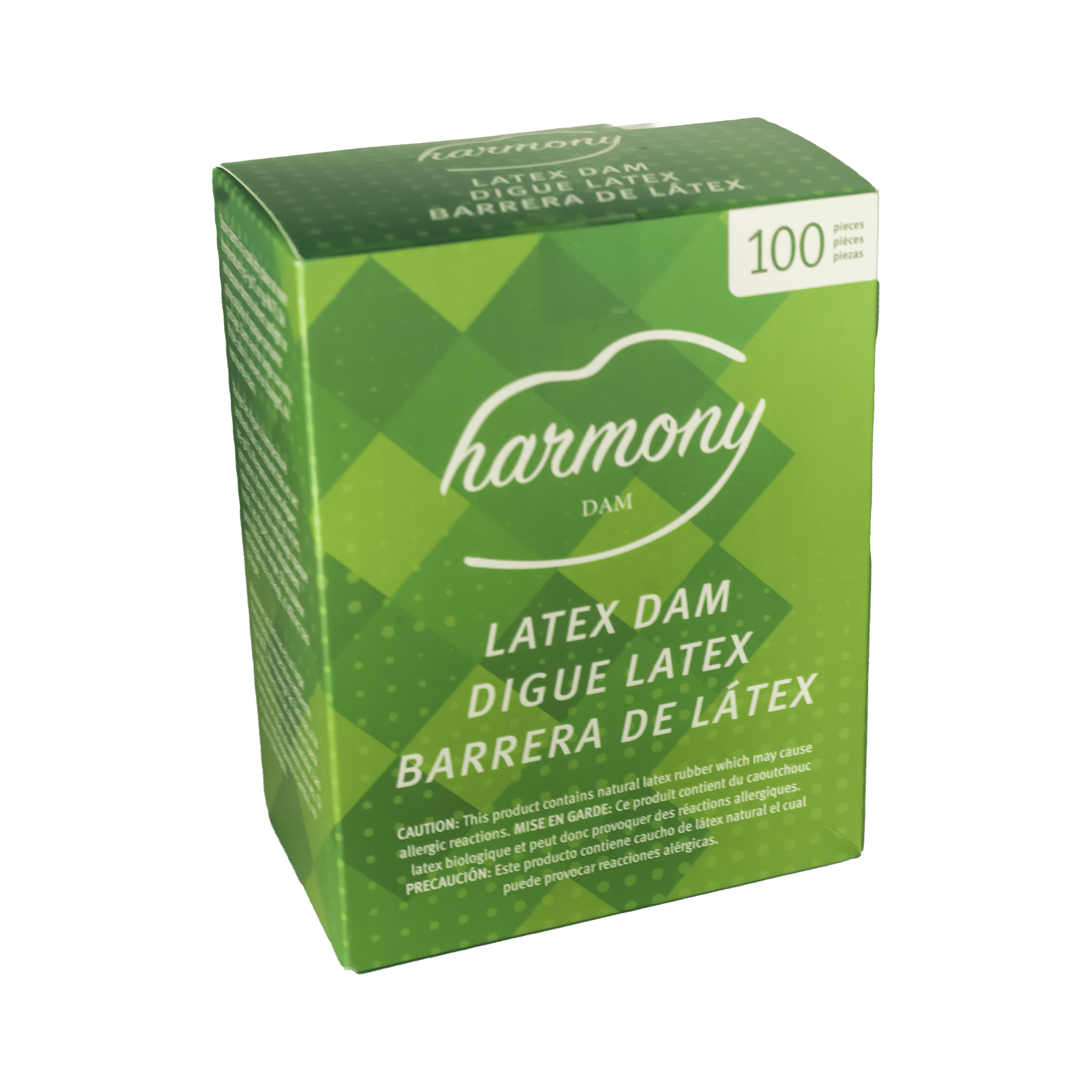 Harmony Latex Dams - Natural Color, Lightly-Scented Dental Dams | Box ...