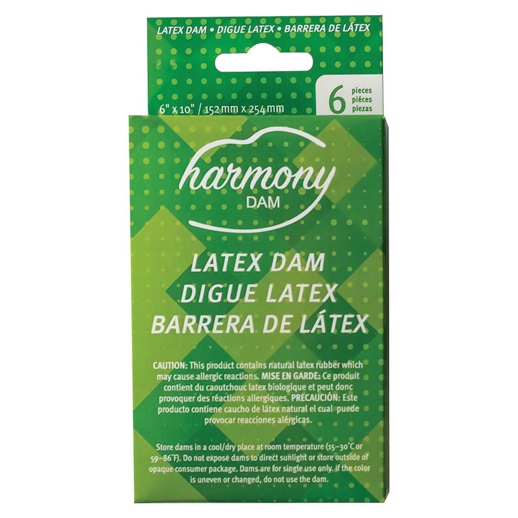 Harmony Dental Dam Latex Condoms Sheet Cover, Pack of 6 - Walmart.com