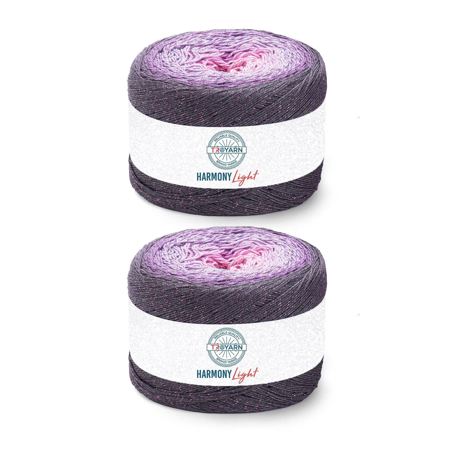 Harmony Light Gradient Yarn Cotton Acrylic Glitter Blend,Soft ...