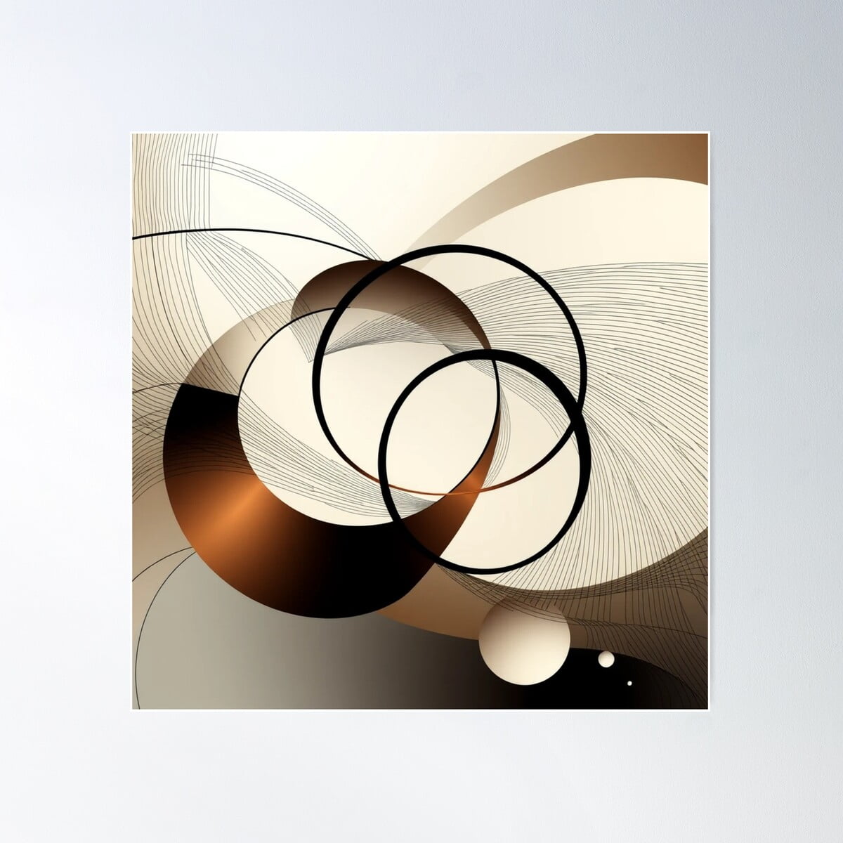 Harmony Of Loops Poster Wall Art, Modern Wall Decor For Living Room ...