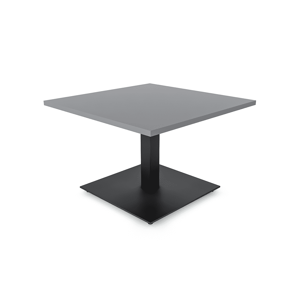 Harmony Series 34" Small Square Shaped Coffee Table Square Metal Base ...