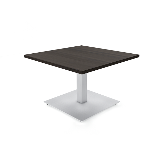 Harmony Series 34" Small Square Shaped Coffee Table Square Metal Base ...