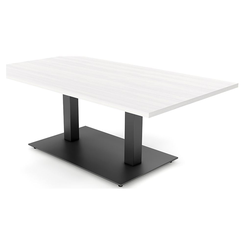 Harmony Series 3x6 Rectangular Coffee Table With Square Metal Base ...