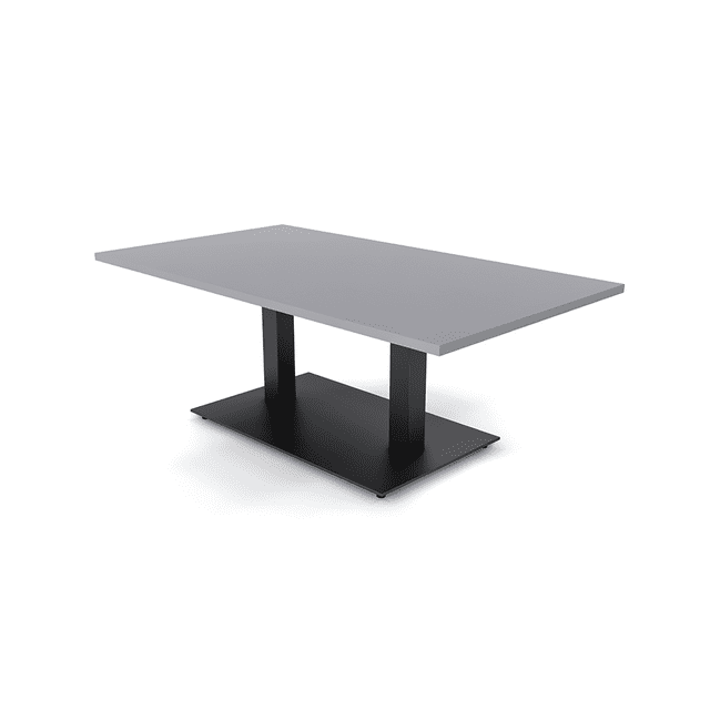 Harmony Series 3x6 Rectangular Coffee Table With Square Metal Base ...