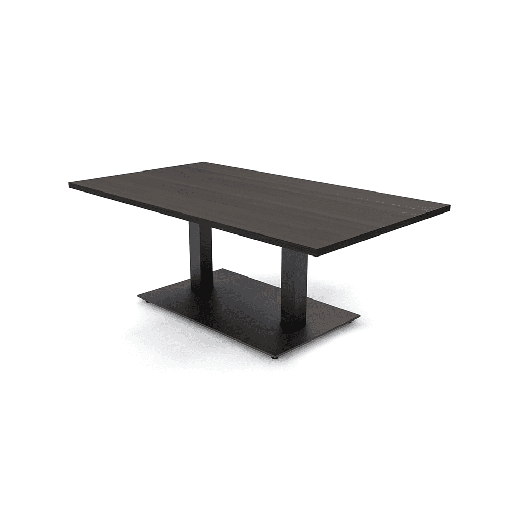 Harmony Series 3x6 Rectangular Coffee Table With Square Metal Base ...