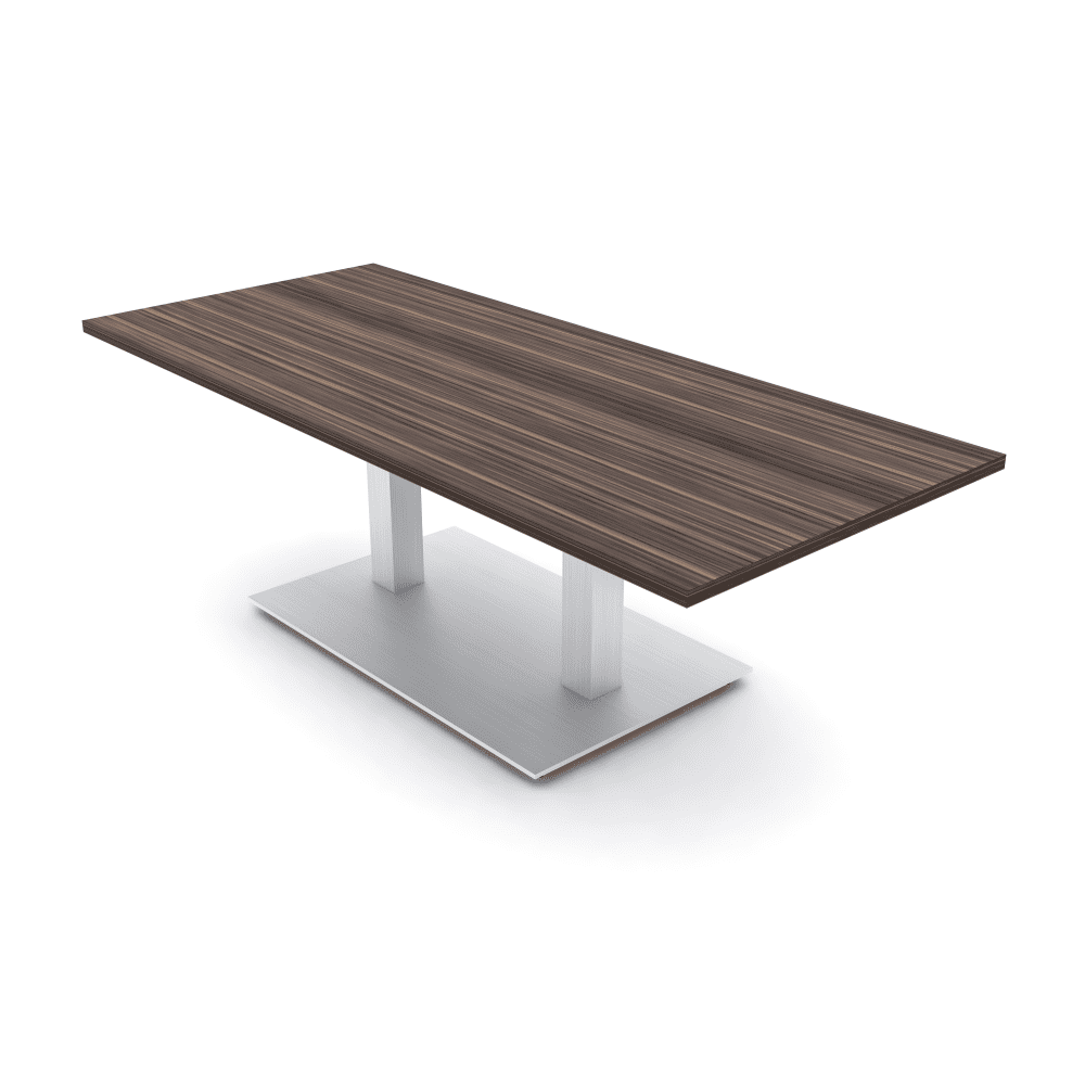 Harmony Series 3x6 Rectangular Coffee Table With Square Metal Base ...